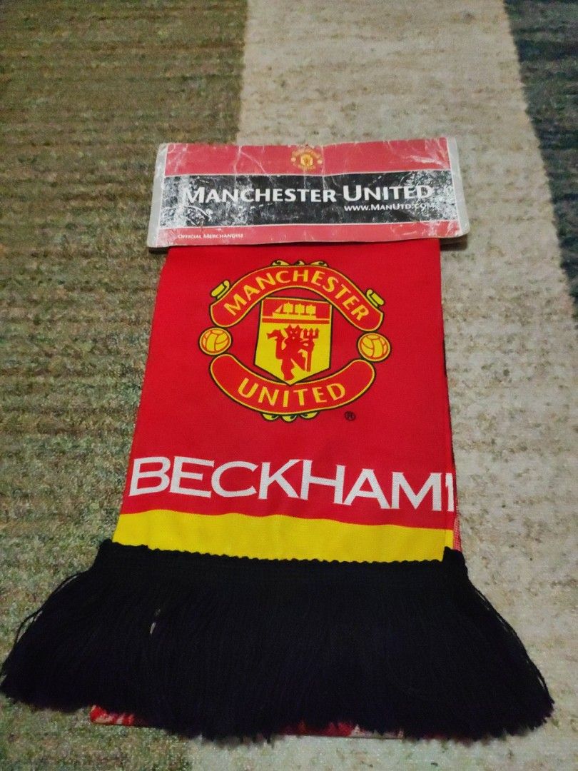 Manchester United David Beckham Scarf, Hobbies & Toys, Memorabilia ...