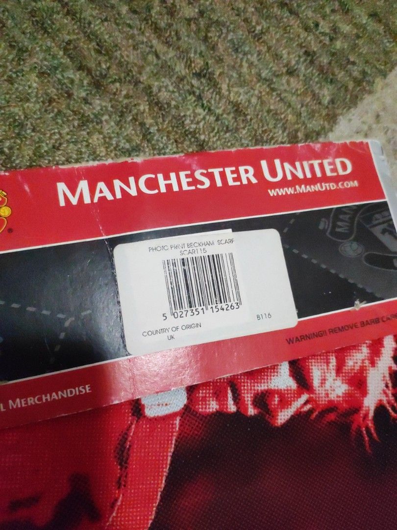 Manchester United David Beckham Scarf, Hobbies & Toys, Memorabilia ...