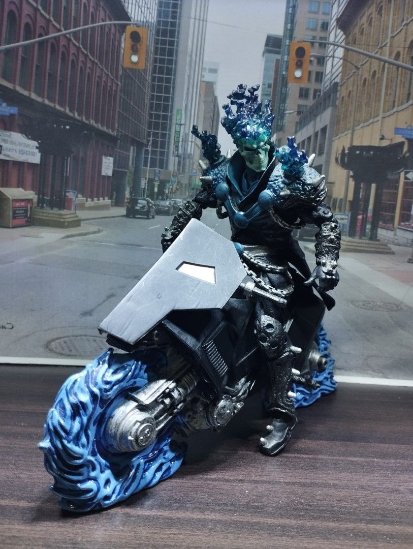 Marvel Legends Ghost Rider Blue Flame with Motorcycle, Hobbies & Toys ...