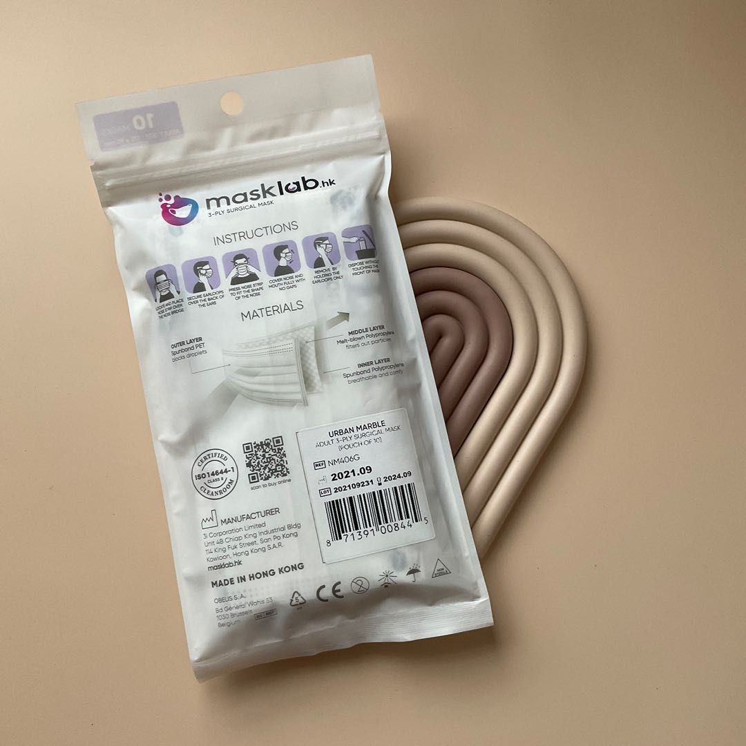 Masklab Hong Kong: Urban Marble 3-PLY SURGICAL Face Mask ASTM Level 3 ...