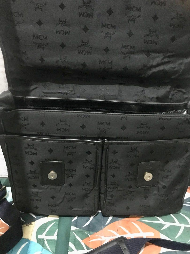 MCM messenger/laptop bag, Luxury, Bags & Wallets on Carousell