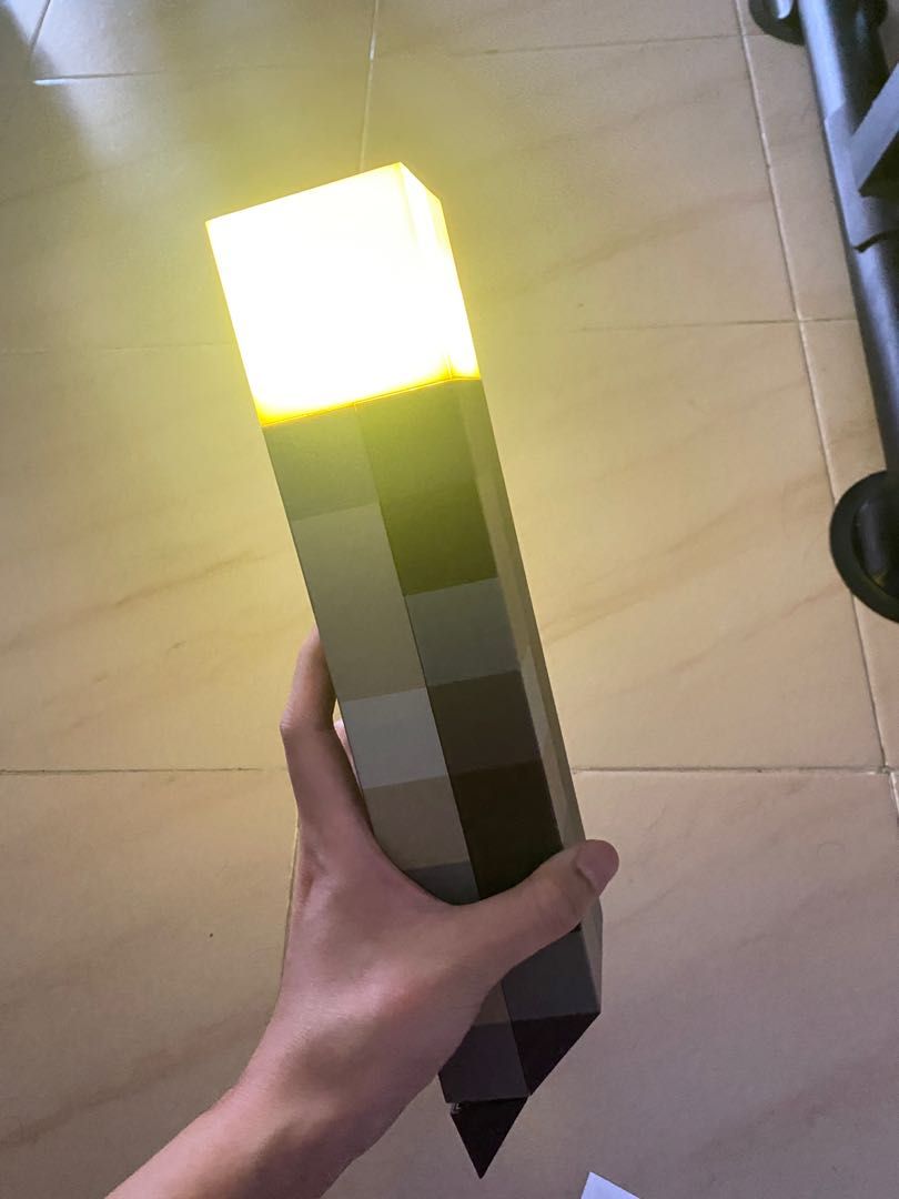Minecraft Light-Up Torch, Furniture & Home Living, Lighting & Fans ...