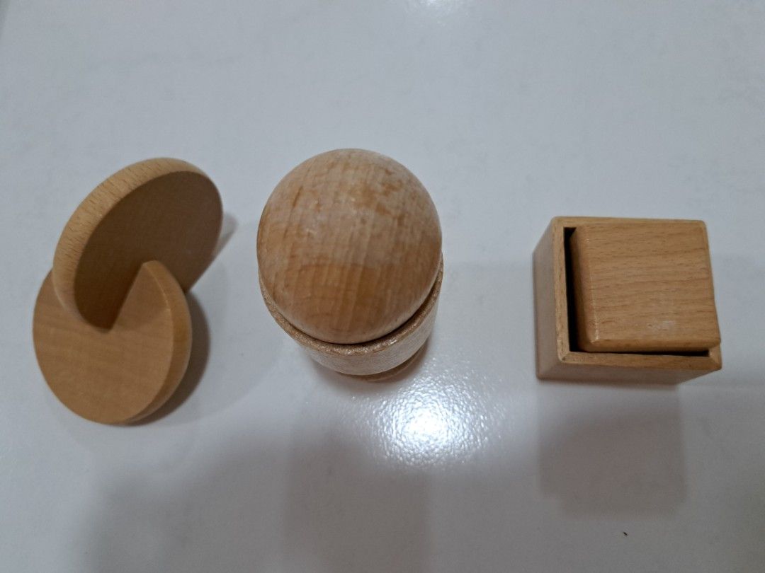 Montessori toys - interlocking disc, egg, square, Babies & Kids, Infant ...
