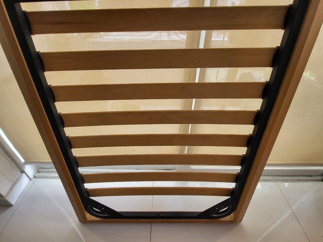 MUJI Wooden Bed Fram - Single Bed Frame, Furniture & Home Living ...