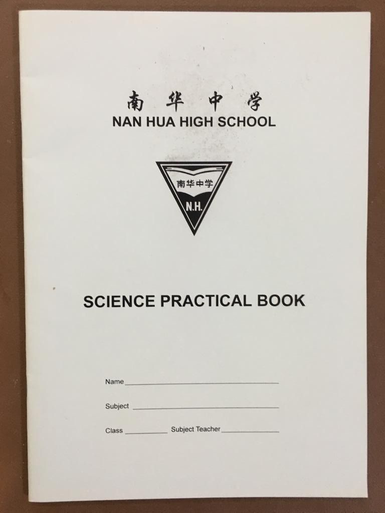 Nan Hua High School A5 Single Line Exercise Book, NNHS A4 Single Line ...