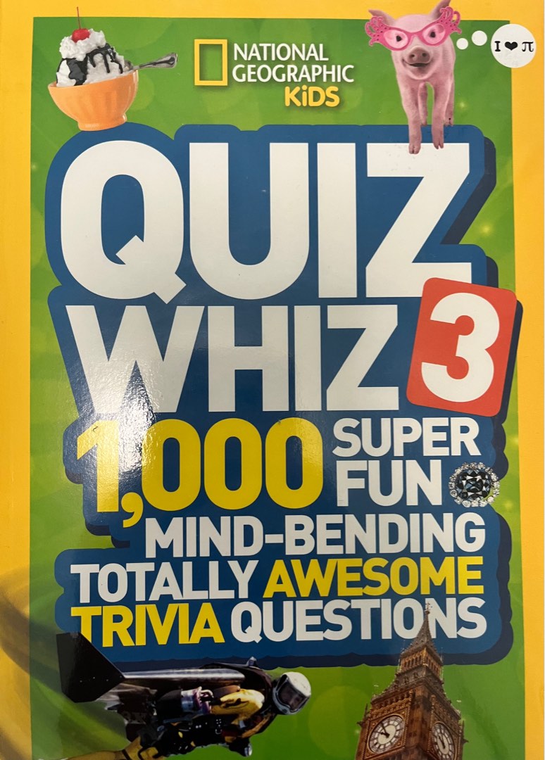 National geographic kids book: first big book of why, Quiz whiz 3 1000 ...