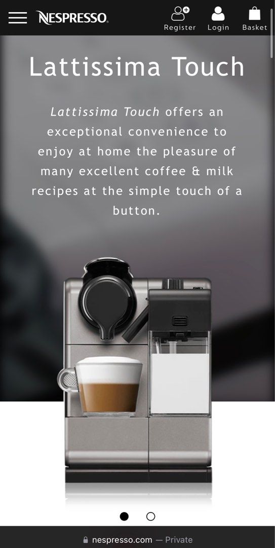 Nespresso Lattissima Touch Coffee Machine (Silver), TV & Home ...