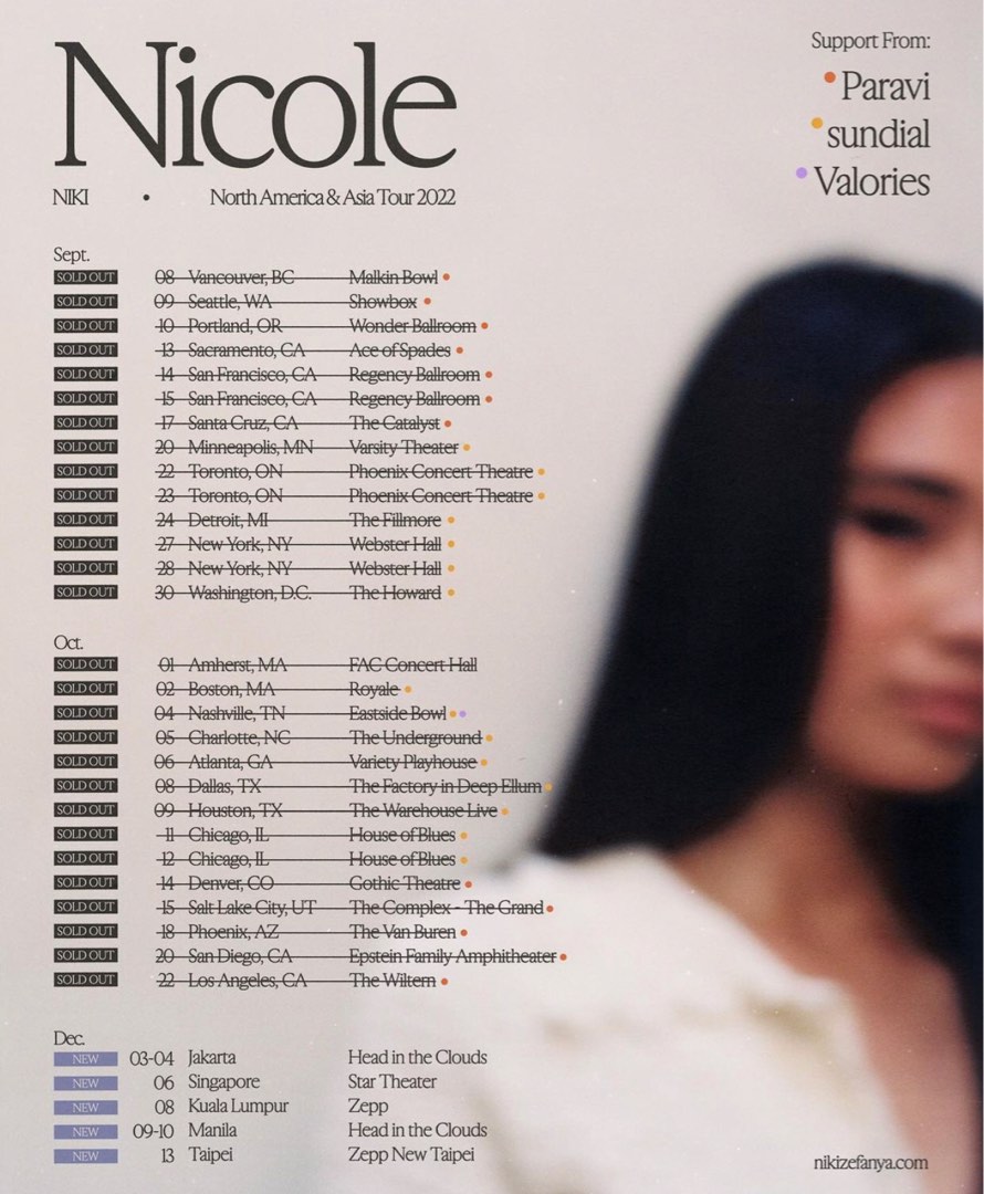 NIKI concert CAT A tickets, Tickets & Vouchers, Event Tickets on Carousell