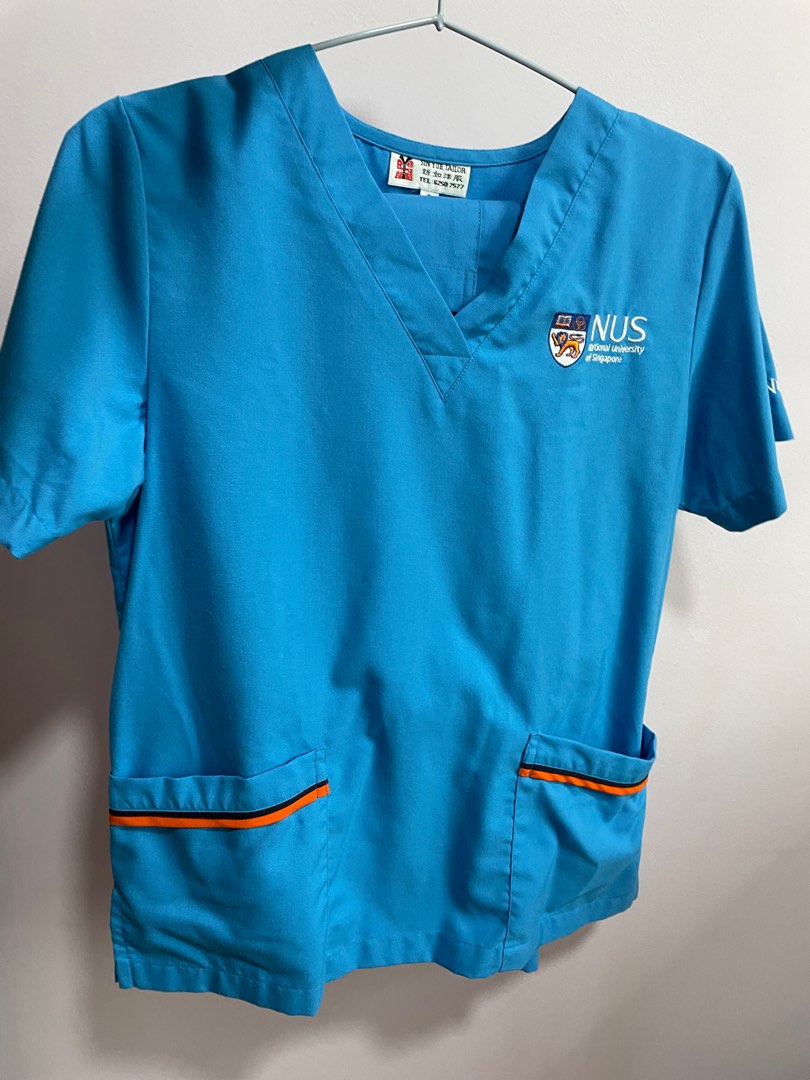NUS nursing scrubs uniform top and bottom, Men's Fashion, Tops & Sets ...