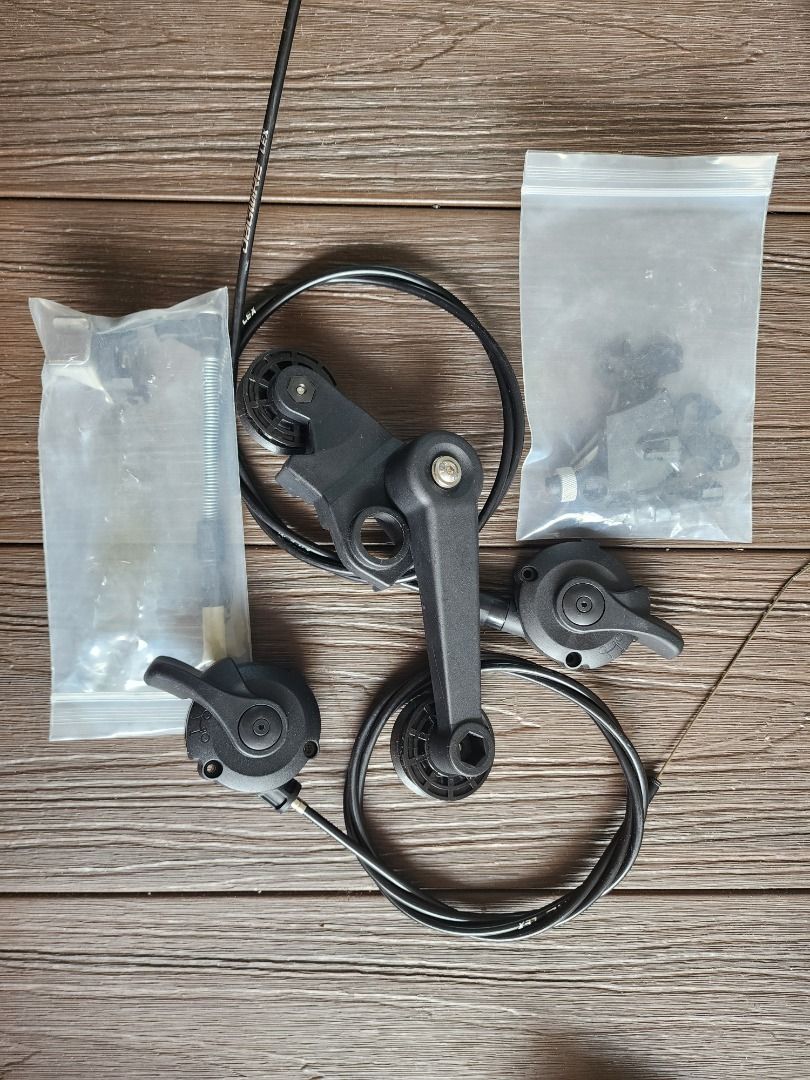 Original Brompton Chain tensioner, derailleur, gear shifters (left and ...
