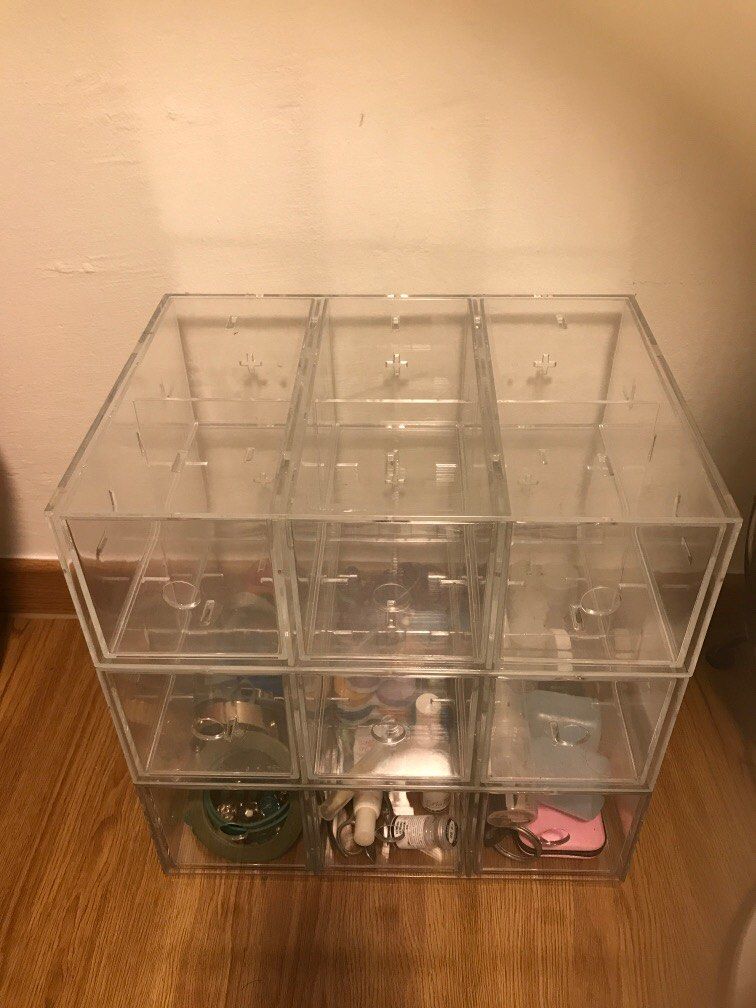 Original Muji acrylic boxes/ 3 drawers, Women's Fashion, Jewelry ...