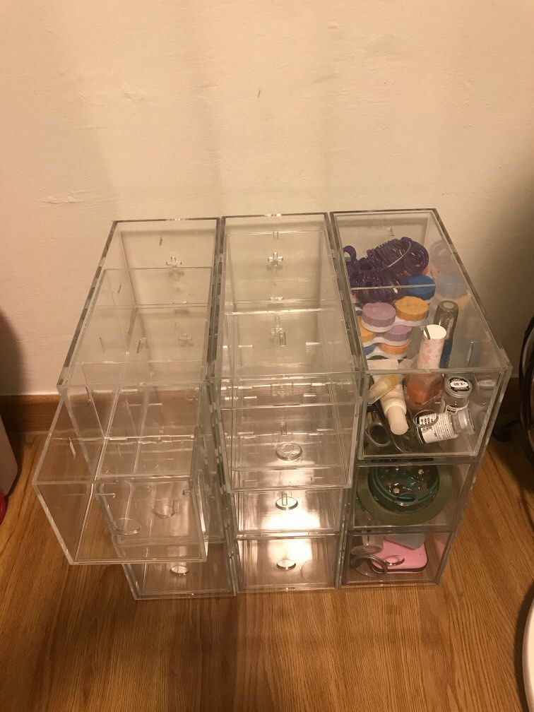 Original Muji acrylic boxes/ 3 drawers, Women's Fashion, Jewelry ...