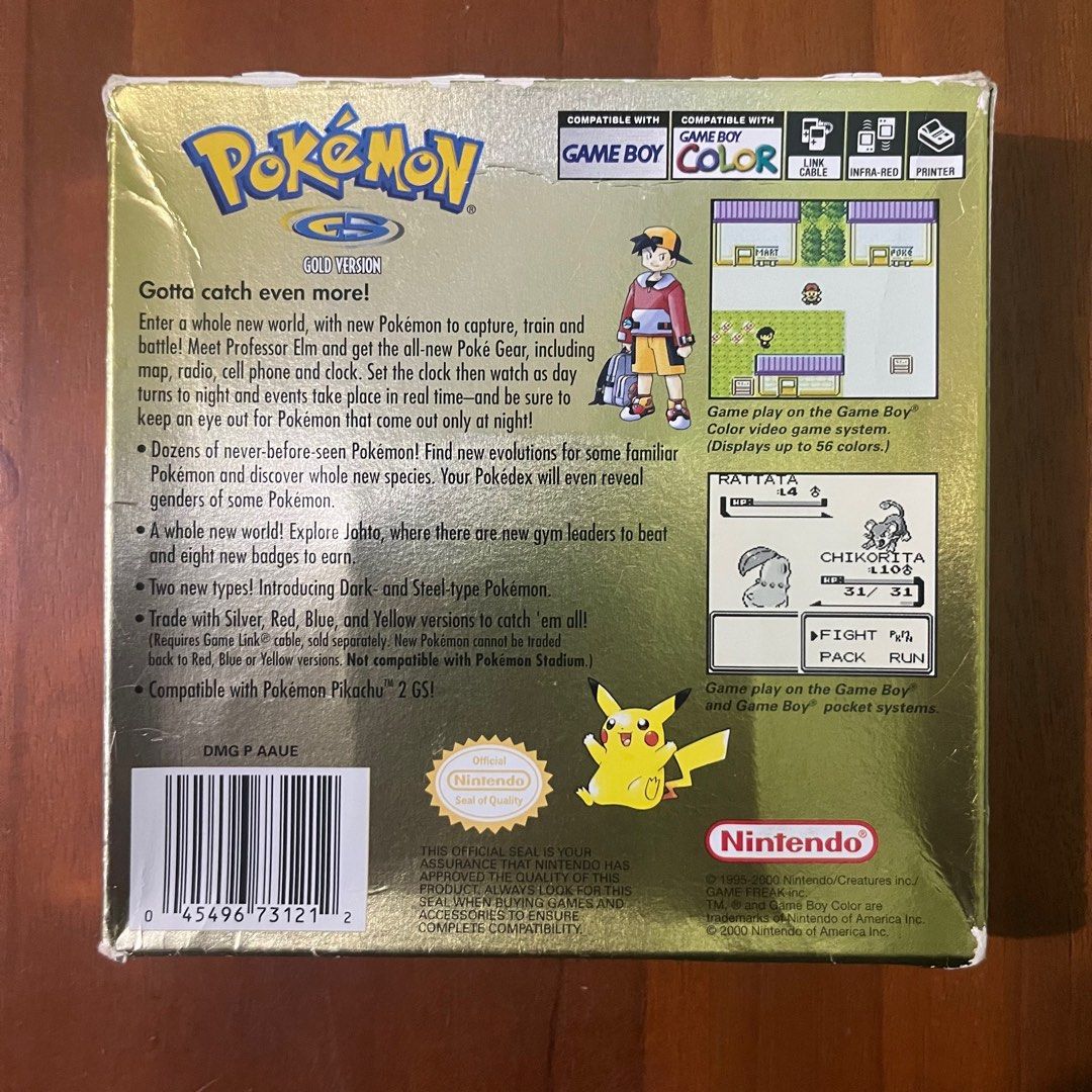 Original Nintendo Gameboy Color Gold Version, Video Gaming, Video Games ...