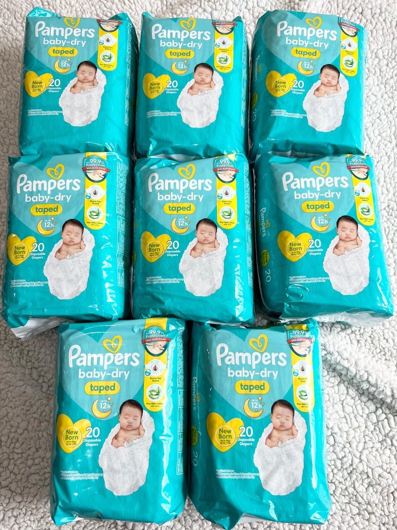 PAMPERS NEW BORN DIAPER TAPED, Babies & Kids, Bathing & Changing ...