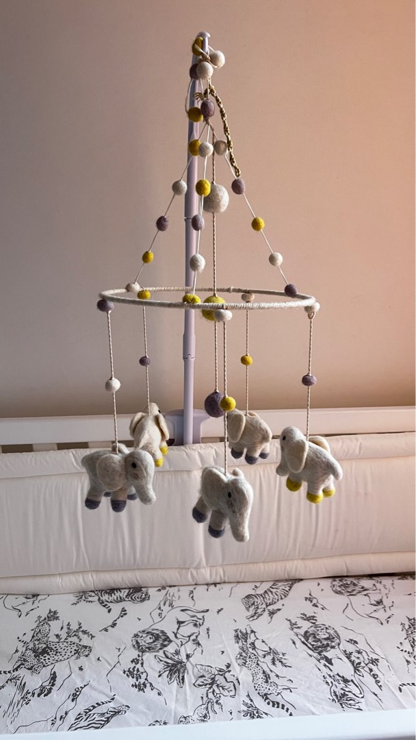 Pehr Elephant Cot Mobile with stand, Babies & Kids, Baby Nursery & Kids ...