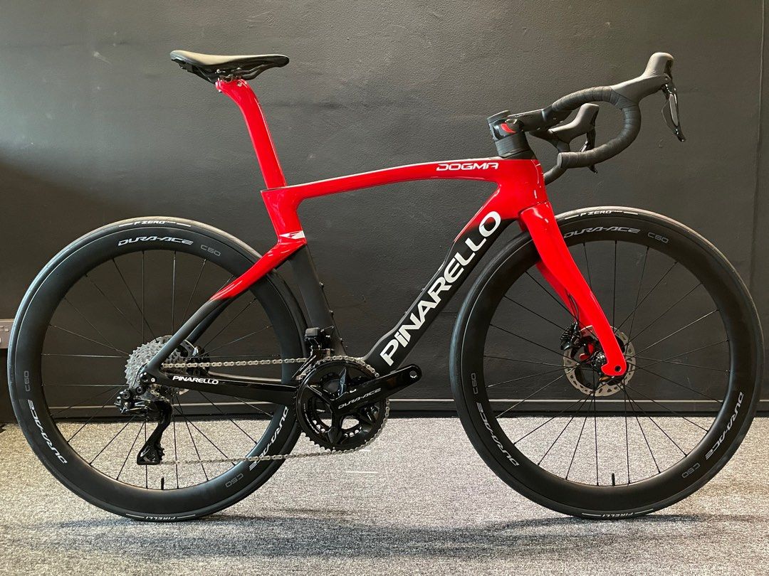 Ready Stock: Pinarello Dogma F Size 43 Eruption Red Full Bike, Sports ...