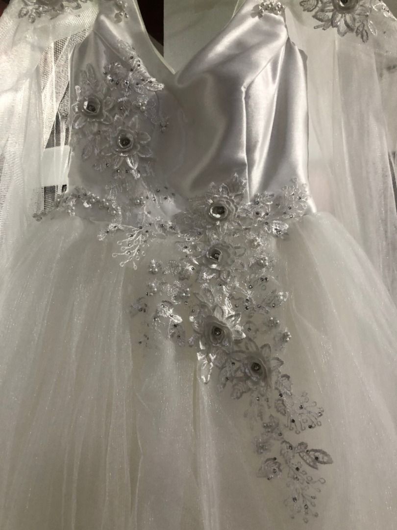 Plain White Gown for Wedding I Sagala I Flores De Mayo I Formal Event I ...