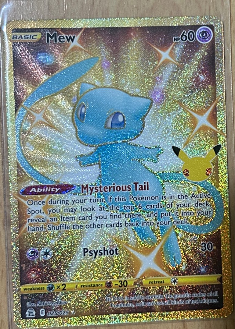 Pokemon Celebrations Mew 025/025 - Gold Full Art, Hobbies & Toys, Toys ...