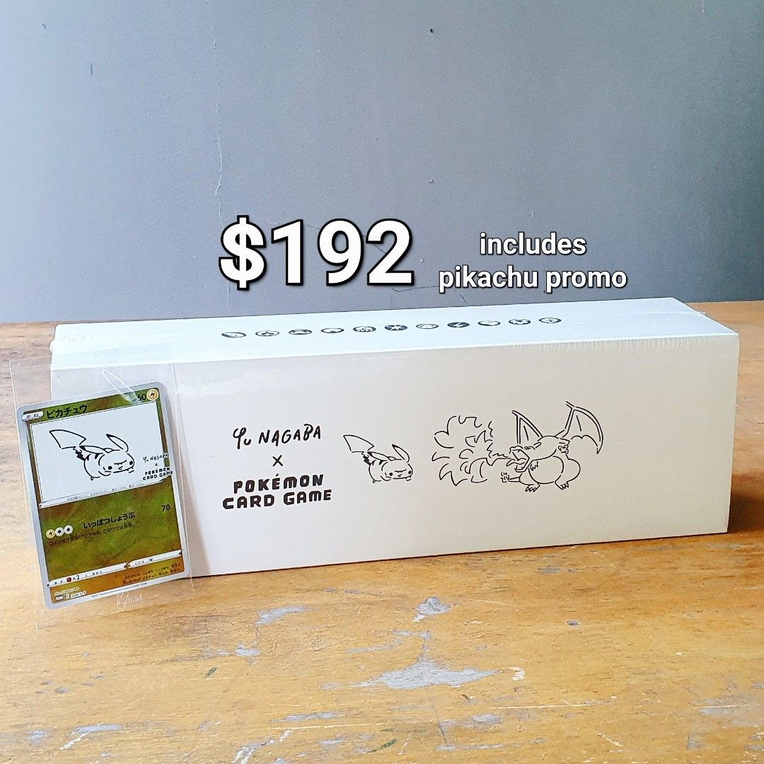 Pokemon japanese yu nagaba x pokemon pikachu collection box with holofoil sealed promo, Hobbies ...