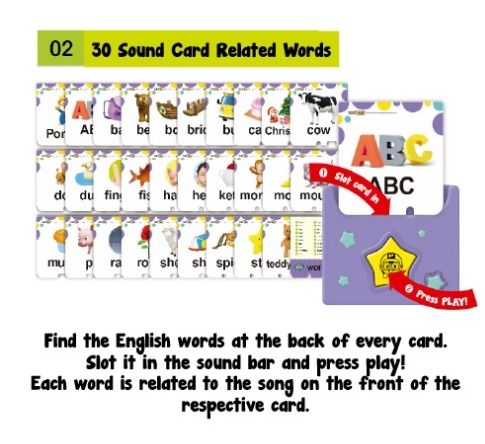 Pororo Tayo English Sound Card Educational Toys with Flash Card Music ...