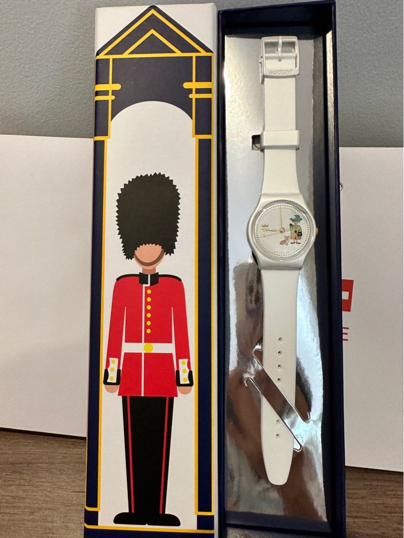 Queen Elizabeth II swatch watch, Luxury, Watches on Carousell