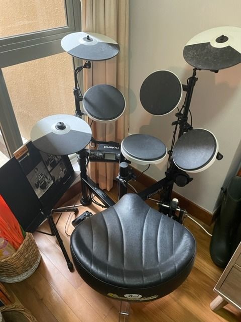 Roland Electric drum kit with stool and music stand, Hobbies & Toys ...