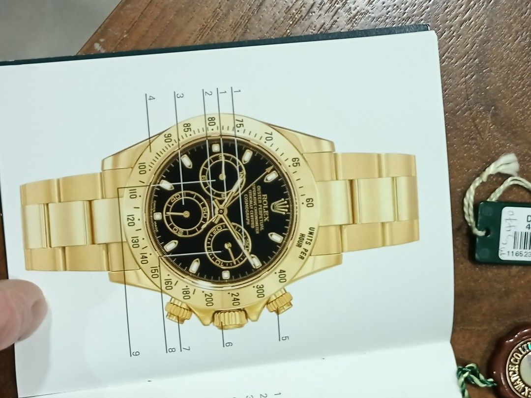 Rolex Daytona booklet and Red tags and green tag Set, Luxury, Watches ...