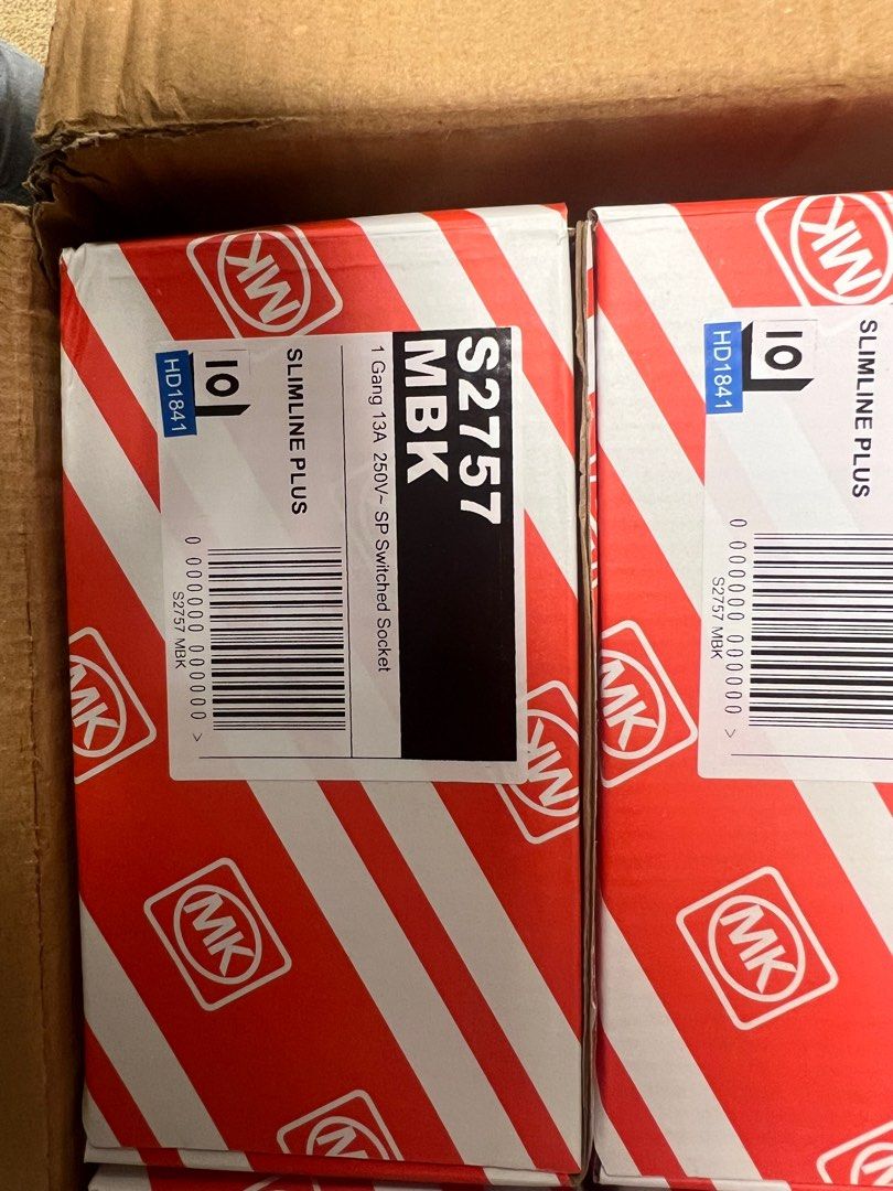 S2757 MBK 1 Gang 13A 250V SP Switched socket Gary colour, TV & Home Appliances, Electrical ...