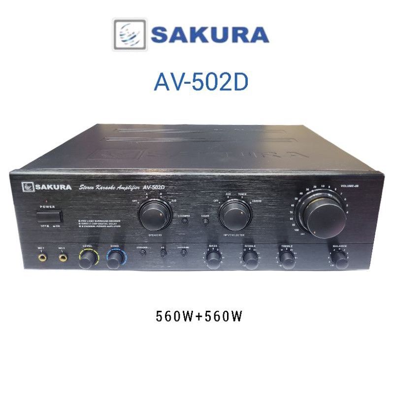 Sakura AV-502D Stereo Karaoke Amplifier ( 560 Watts x 2 ), Audio, Soundbars, Speakers ...