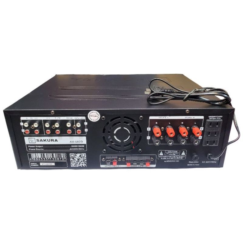 Sakura AV-502D Stereo Karaoke Amplifier ( 560 Watts x 2 ), Audio ...