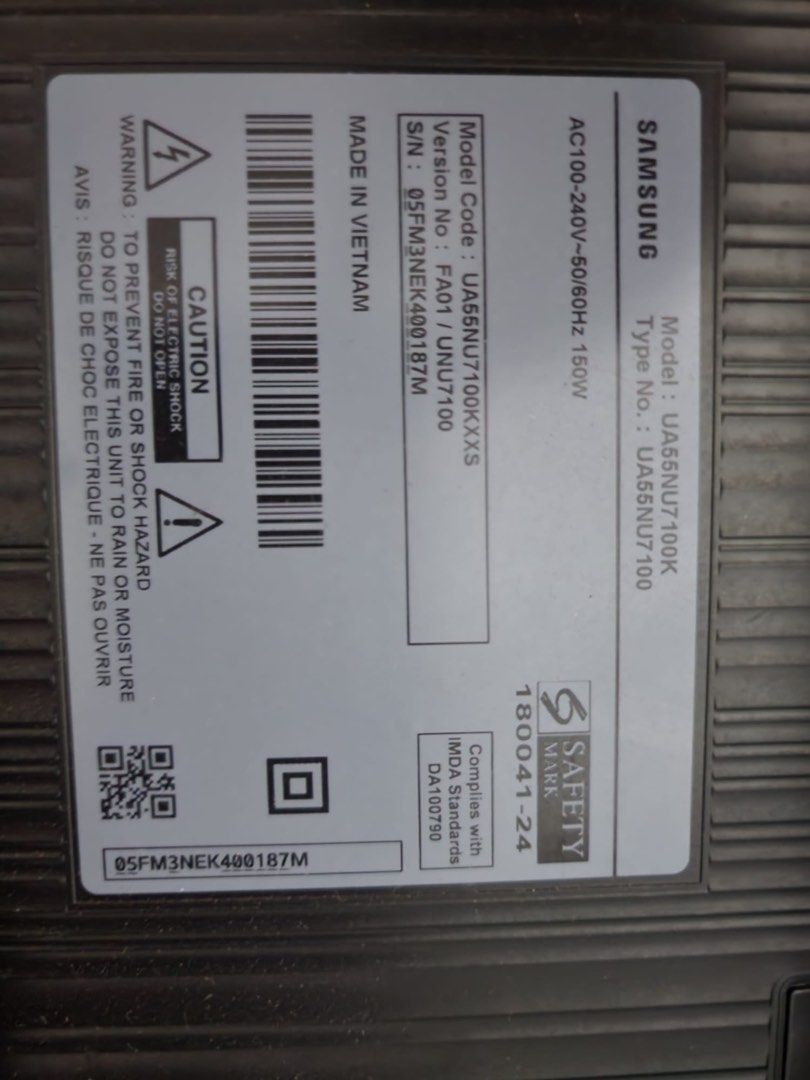 SAMSUNG 55" UHD 4K Smart tv UA55NU7100 Condition: 8/10 Delivery Add $50 ...