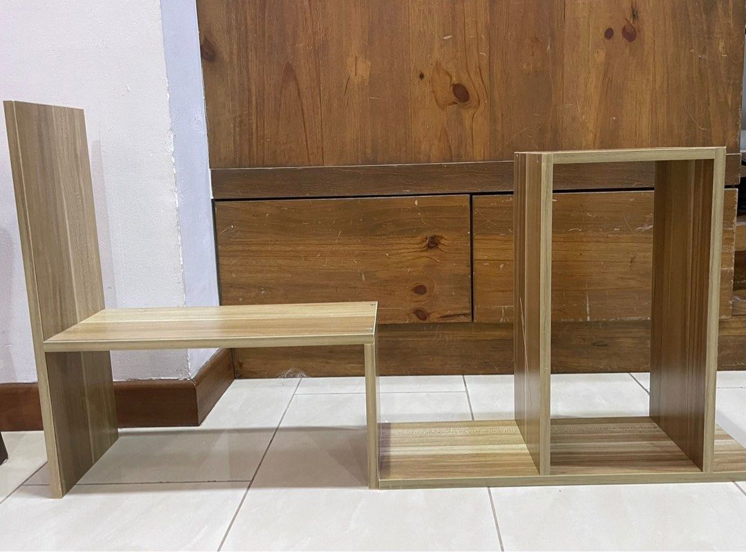 Set of 2 wooden racks/ shelves, Furniture & Home Living, Furniture ...