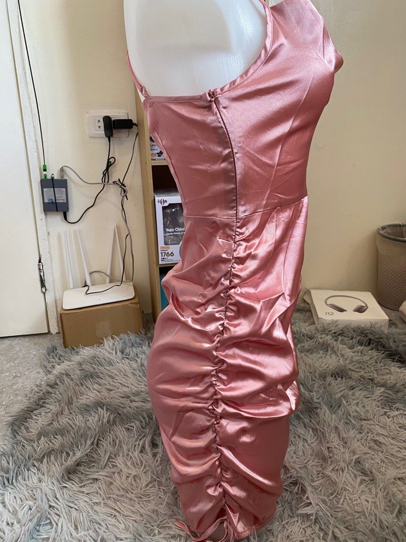 SEXY SILK DRESS, Women's Fashion, Dresses & Sets, Evening dresses & gowns on Carousell