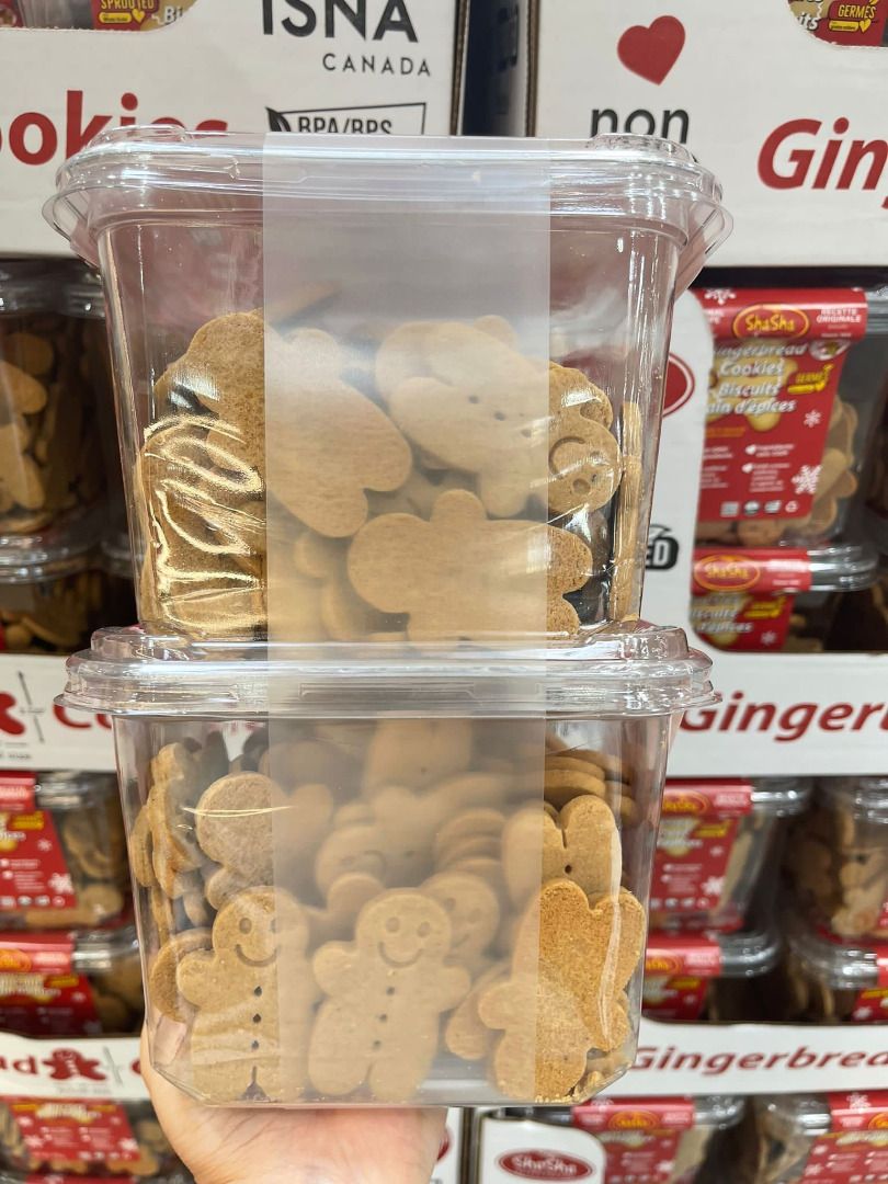 ShaSha Gingerbread Cookies 薑餅人餅乾 2 x 450g, 嘢食 & 嘢飲, 包裝食物&即食食物 - Carousell