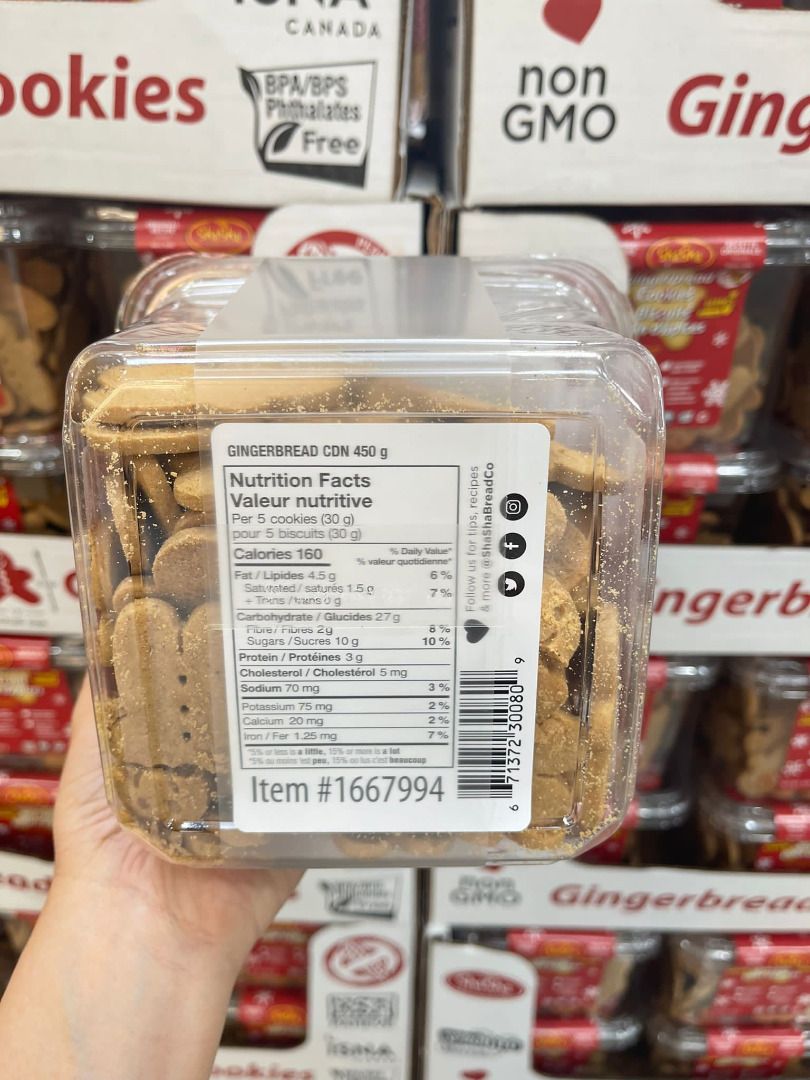 ShaSha Gingerbread Cookies 薑餅人餅乾 2 x 450g, 嘢食 & 嘢飲, 包裝食物&即食食物 - Carousell