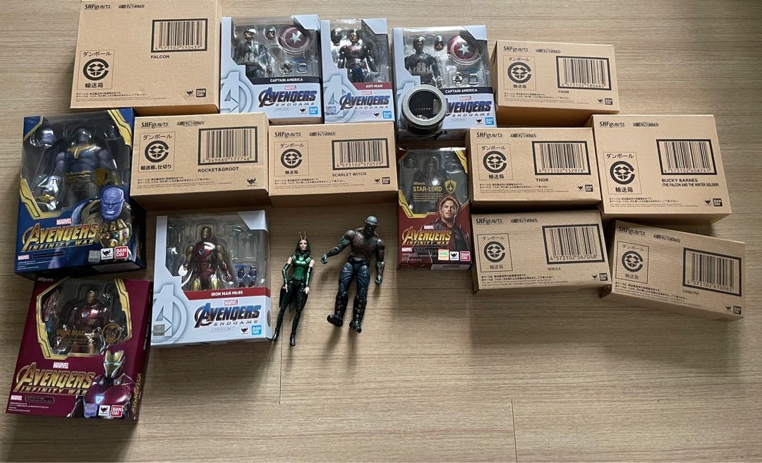 Shf Marvel Legends infinity war endgame falcon mantis Ironman thor ...
