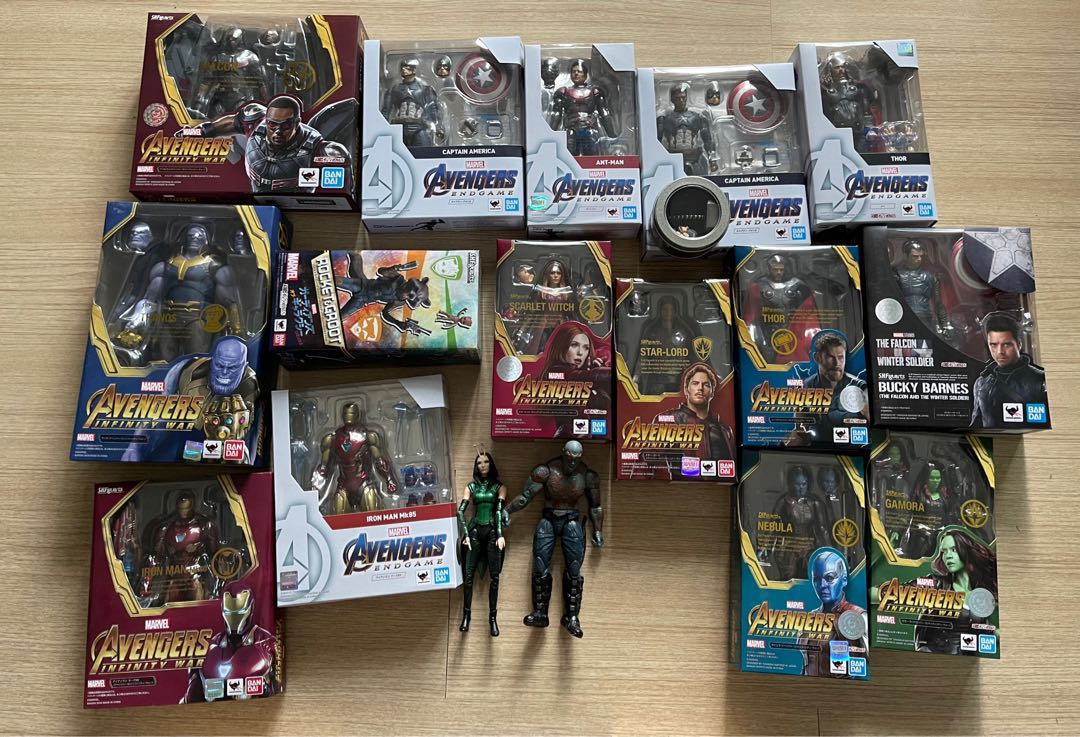 Shf Marvel Legends infinity war endgame falcon mantis Ironman thor ...