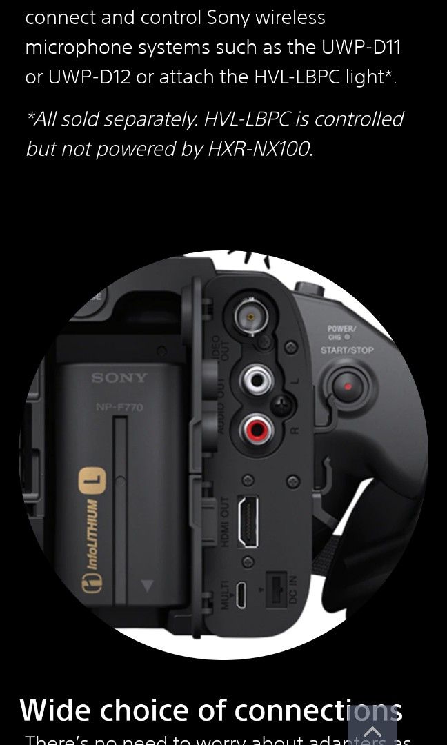 Sony HXR-NX 100 Full HD NXCAM Camcorder, Photography, Cameras on Carousell