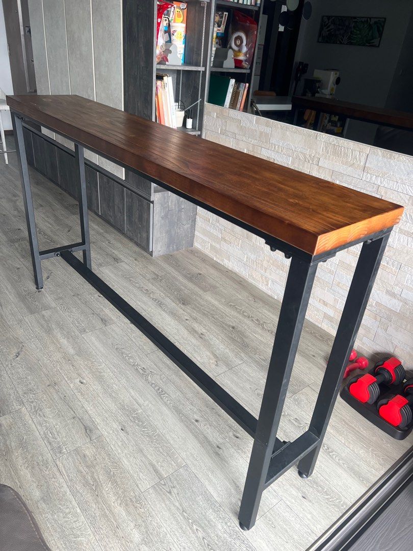 Starbucks Style Solid wood Bar table, Furniture & Home Living ...