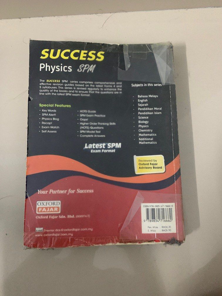 Success physics SPM, Hobbies & Toys, Books & Magazines, Textbooks on ...