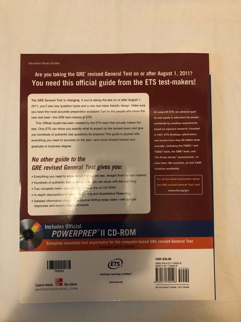 The official Guide to the GRE revised general test, 書籍、休閒與玩具, 書本及雜誌, 評量 ... The official Guide to the GRE revised general test, 書籍、休閒與玩具, 書本及雜誌, 評量 ...