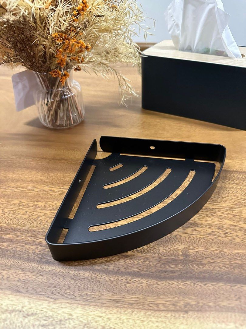 Three Tier Bathroom Wall Corner Shelf/Rack, Furniture & Home Living ...