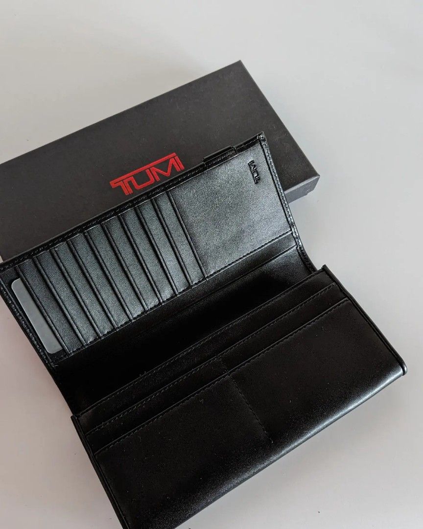 TUMI original men's long wallet breast pocket wallet bifold leather ...
