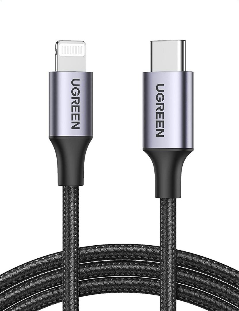 UGREEN USB-C to Lightning Cable [1M Apple MFi-Certified] Nylon Braided ...