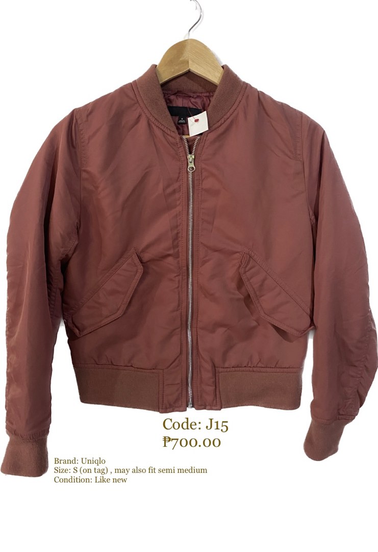 Uniqlo Pink Bomber Jacket, Women's Fashion, Coats, Jackets and ...