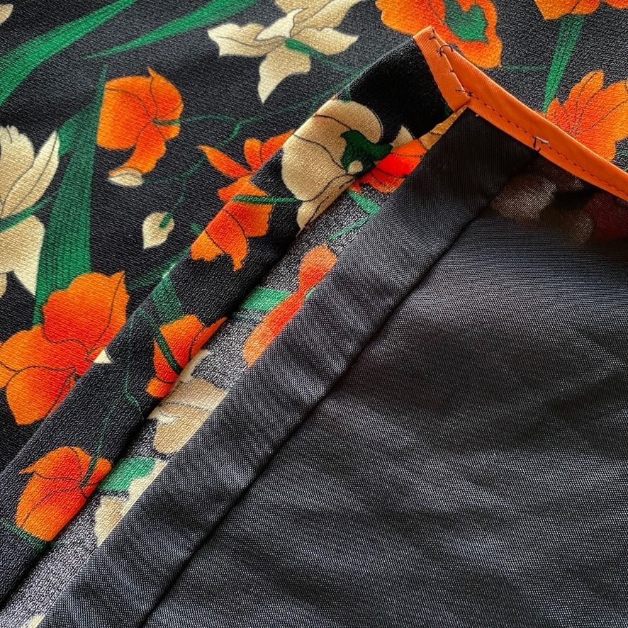 Vintage 1980s Orange Blossom Cheongsam Qipao Dress, Women's Fashion ...