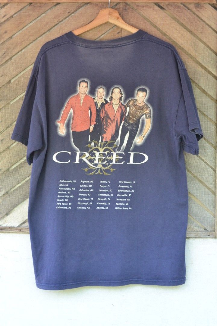 Vintage 90's CREED Tour Shirt, Men's Fashion, Tops & Sets, Tshirts ...