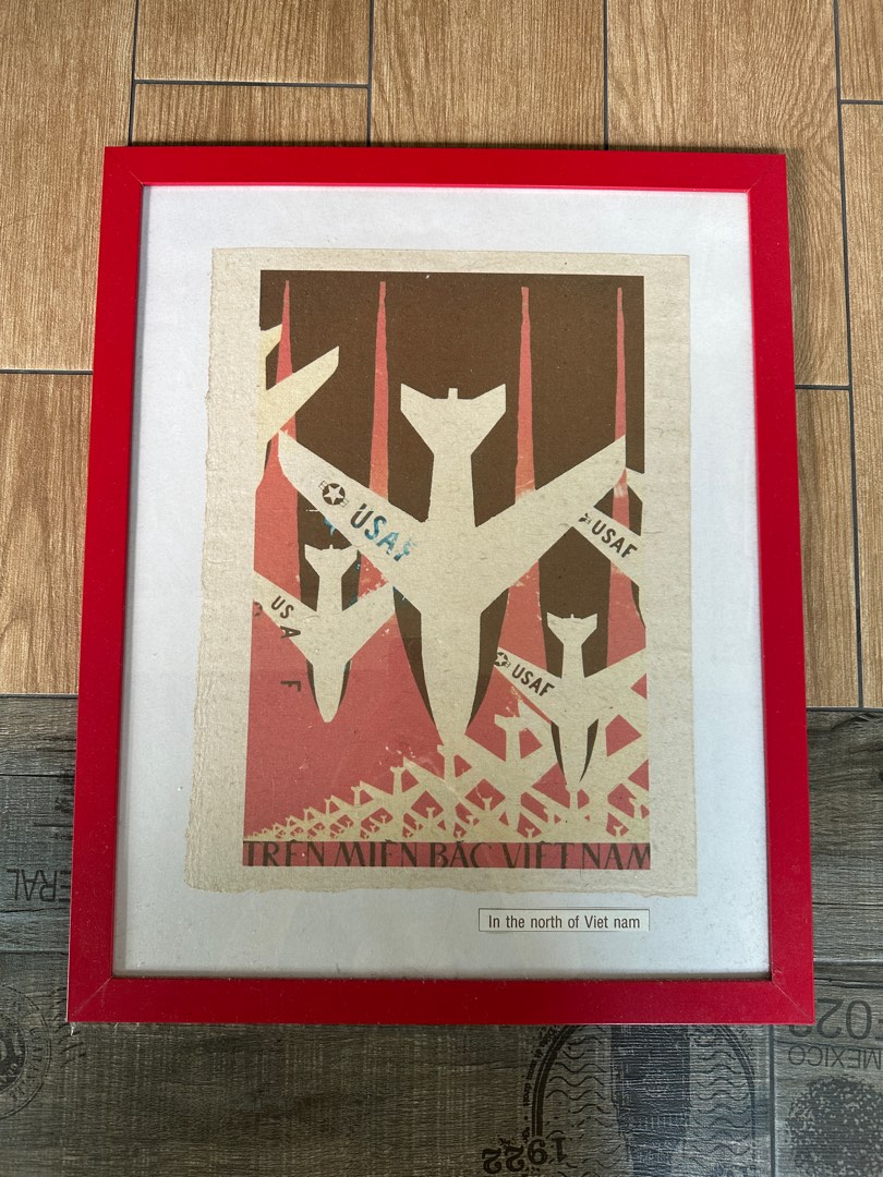 Vintage Vietnam propaganda poster with frame, Furniture & Home Living ...