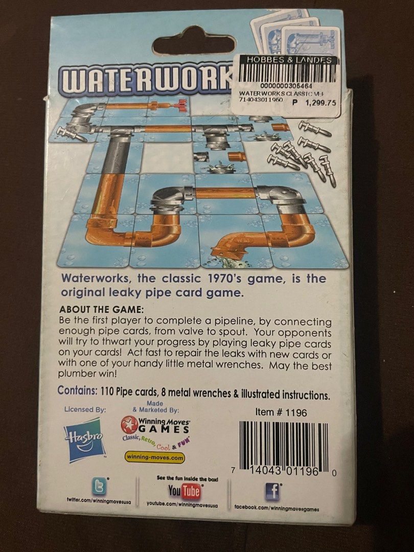 Water Works Card Game, Hobbies & Toys, Toys & Games on Carousell