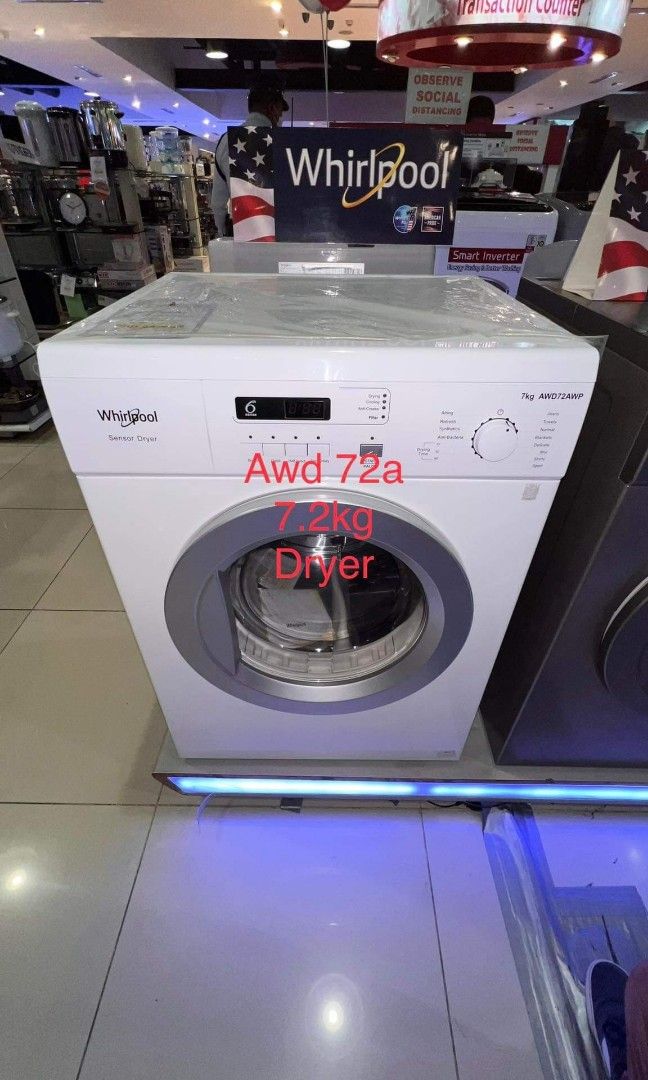 WHIRLPOOL FRONTLOAD FULLY AUTOMATIC WASHING MACHINE INVERTER TYPE, TV ...